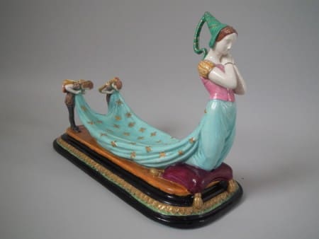 Wedgwood-majolica-kneeling-princess-figure - Majolica International Society